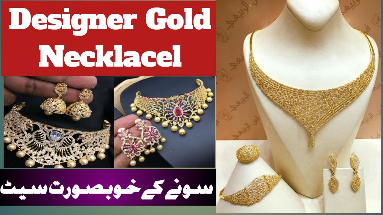 Gold Necklace Designs/Gold Neckwear Sets for women/ - YouTube