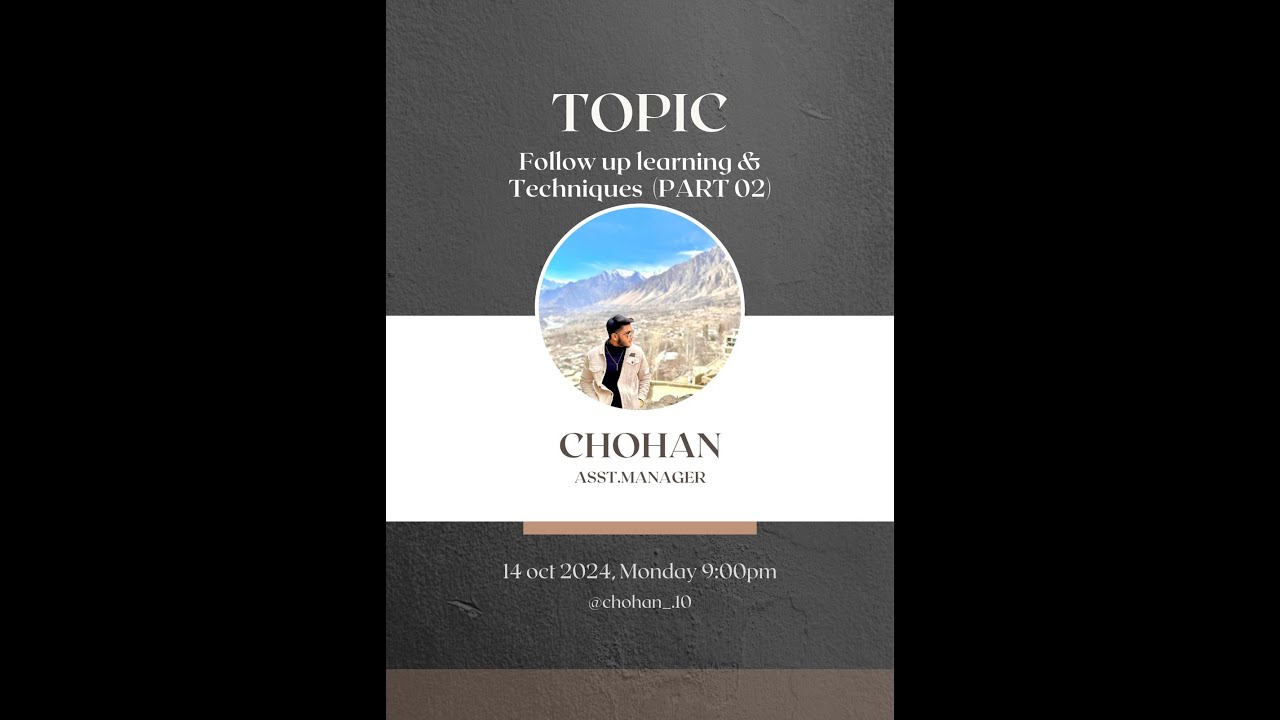 PART 2 Followup techniques by Mr.CHOHAN(ASST MANAGER) - YouTube