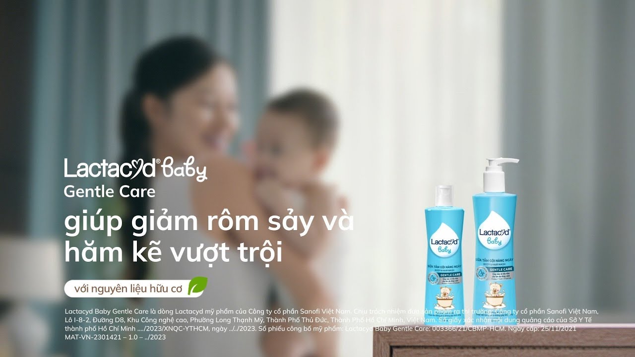 LACTACYD BABY GENTLE CARE - Giúp giảm rôm sảy và hăm kẽ vượt trội - YouTube