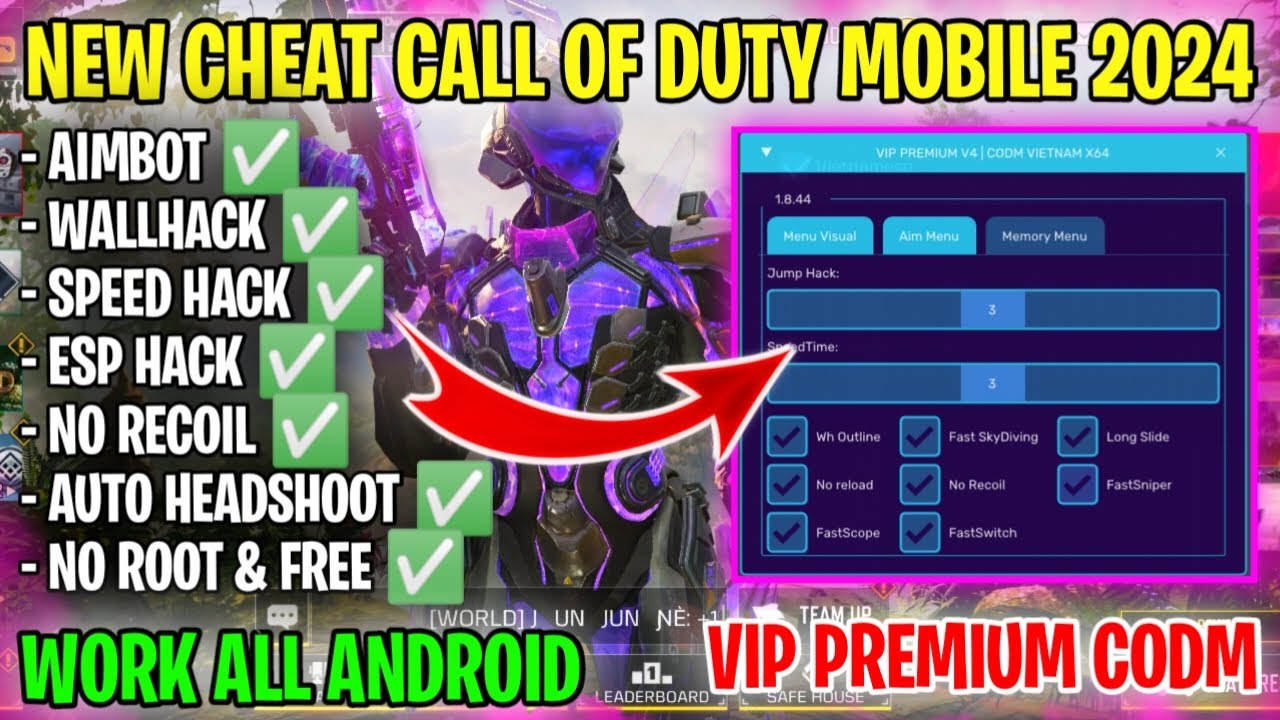 CHEAT APK MOD MENU CODM TERBARU 2024 – AIMBOT WALLHACK ESP HACK CALL OF DUTY MOBILE VIP PREMIUM ...
