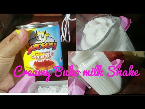How to make Milky Creamy Buko shake known as coconut fruit - YouTube