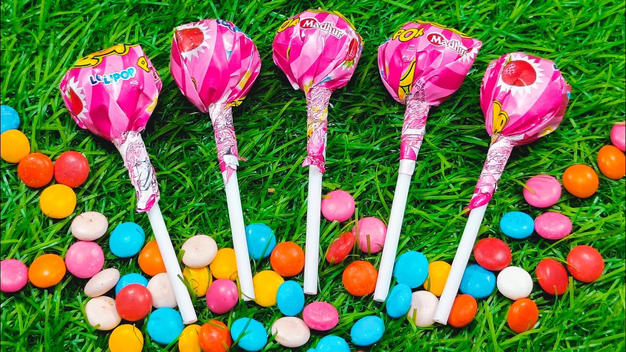 5 Piece Pink Candy Lollipop Unpacking ASMR Videos - YouTube