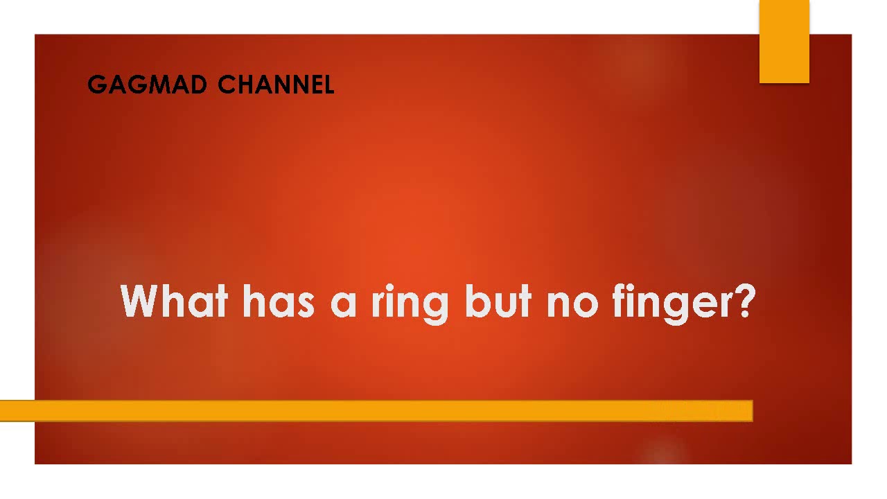 What has a ring but no finger - YouTube