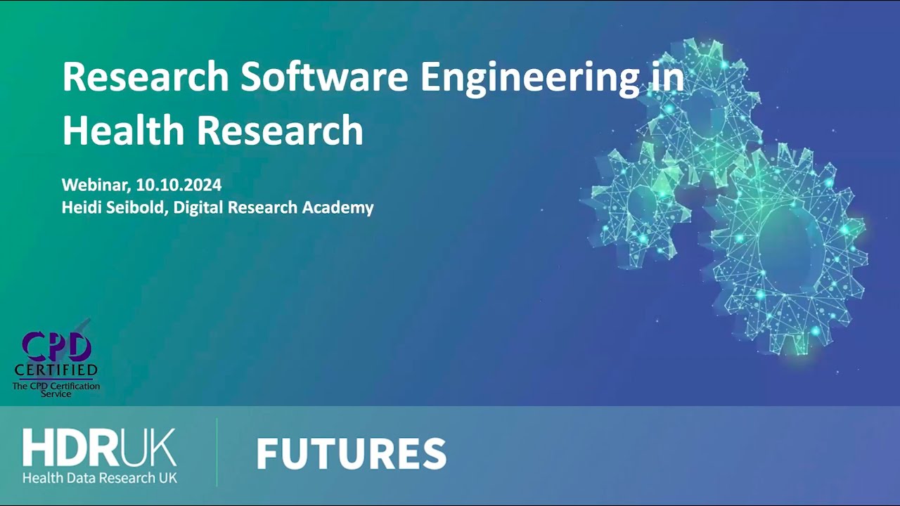 Research software engineering in health research webinar - YouTube