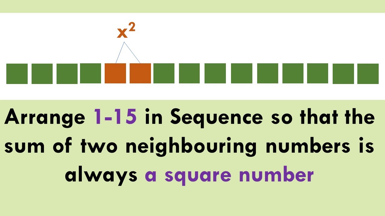 Arrange numbers 1-15 in such a way that the sum of any two neighbouring ...