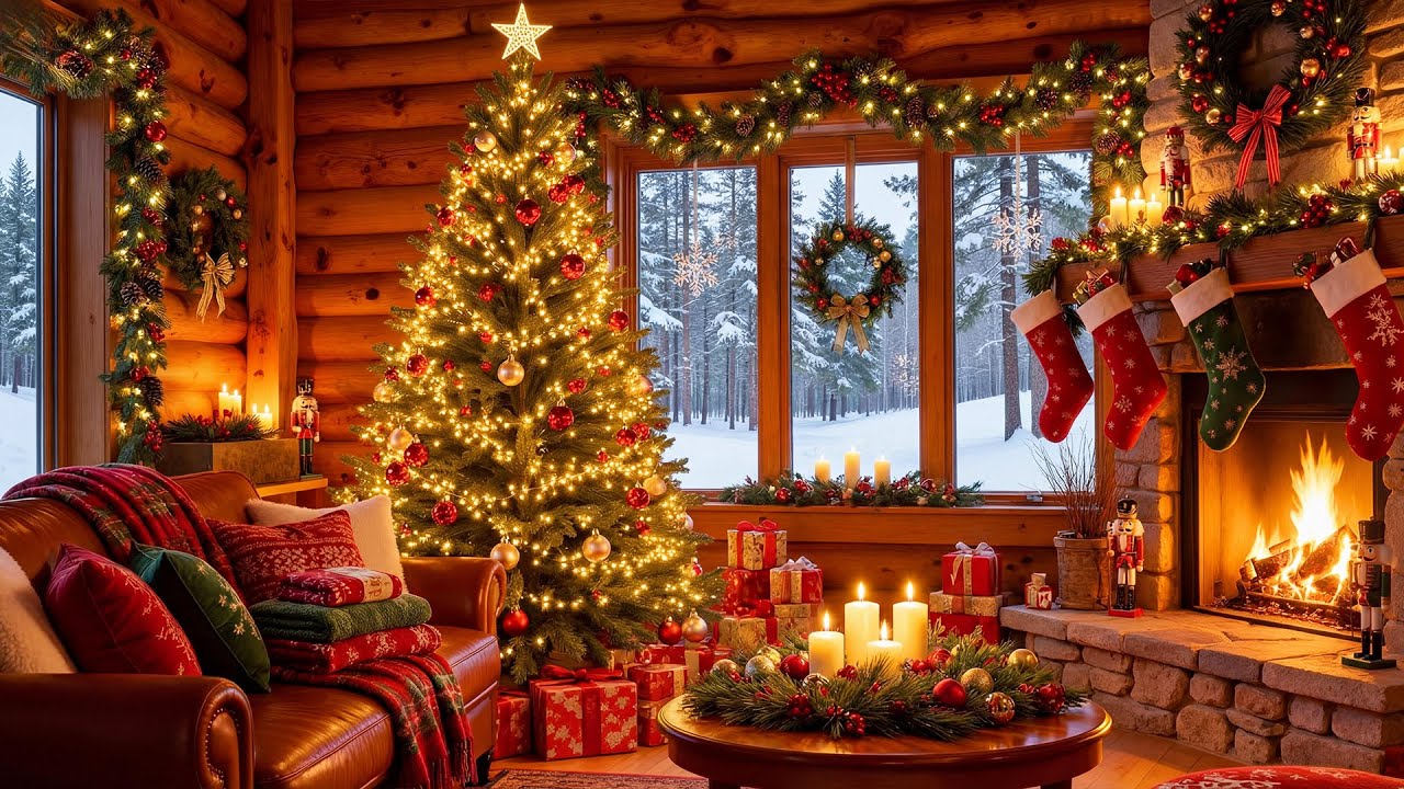 Soothing Christmas Ambience 🌲 Instrumental Christmas Music & Relaxing ...