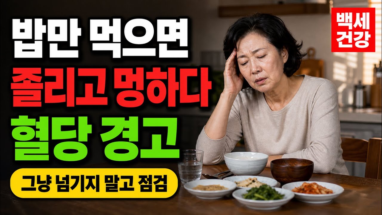 밥 먹고 바로 졸리고 멍하다면 혈당부터 봐야 합니다 | 식후 혈당 7가지 - YouTube