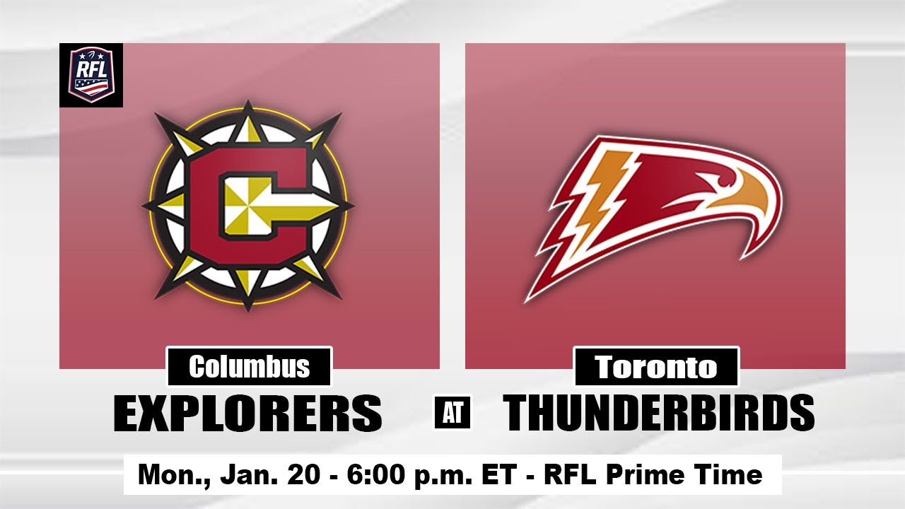 Madden 20 | RFL Season 5 | Columbus Explorers vs Toronto Thunderbirds ...