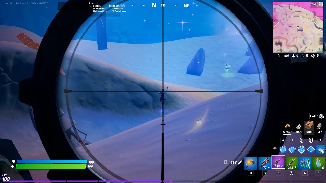 Fortnite 130 Ping Gameplay - YouTube