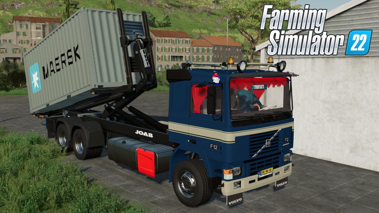 FS22 - TRANSPORTING a 20ft CONTAINER with PALLETS - Truck Mod for ...
