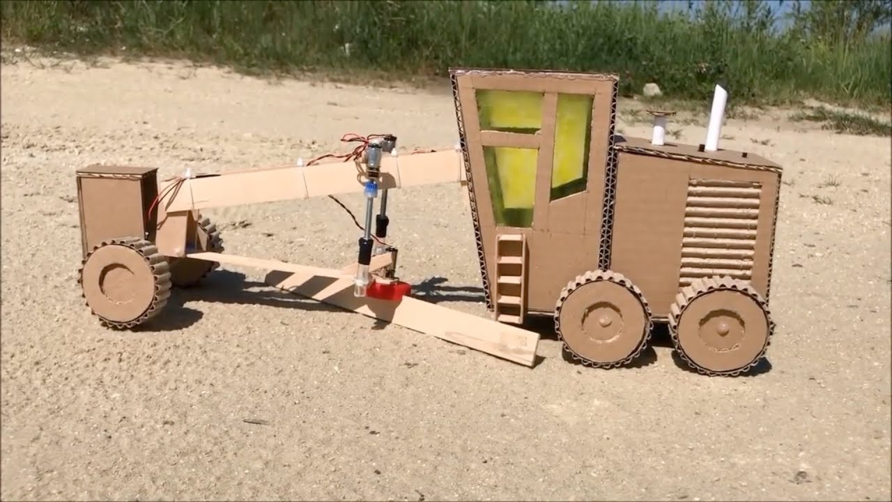 Top Cardboard tractor making easy - YouTube
