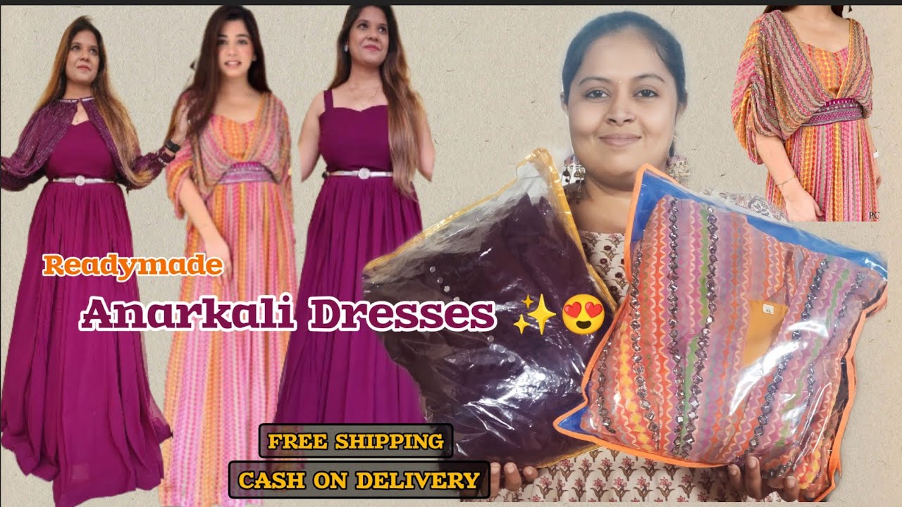 Summer Anarkali Dress Haul l Party wear Anarkali gown haul l Gown ...