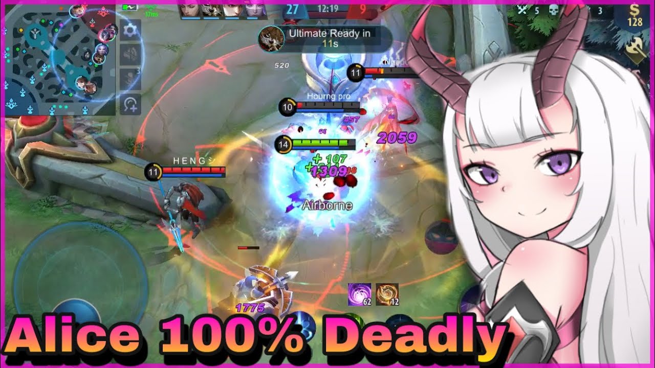 ALICE 100% DEADLY!!! ALICE FULL GAMEPLAY | ALICE MOBILE LEGENDS | ALICE ...