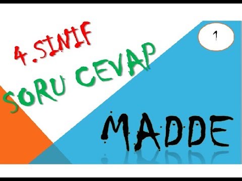 4.Sınıf Madde Soru-Cevap 1-Yardımcı Öğretmen