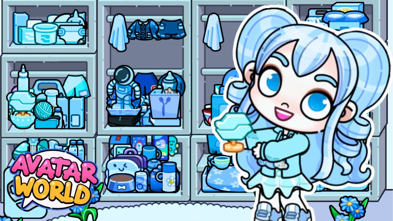 ALL BLUE DECORATION 🩵 AVATAR WORLD | PAZU - YouTube