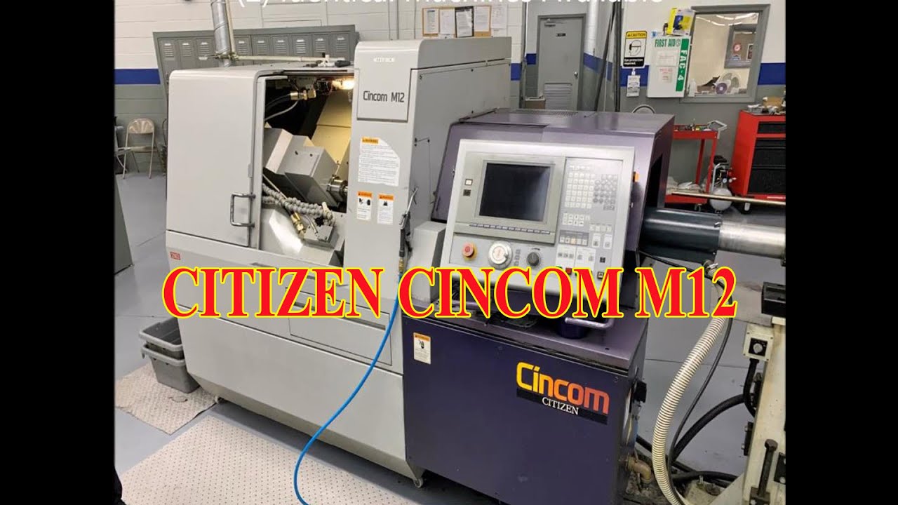 CNC Lathe Citizen Cincom M12 - YouTube