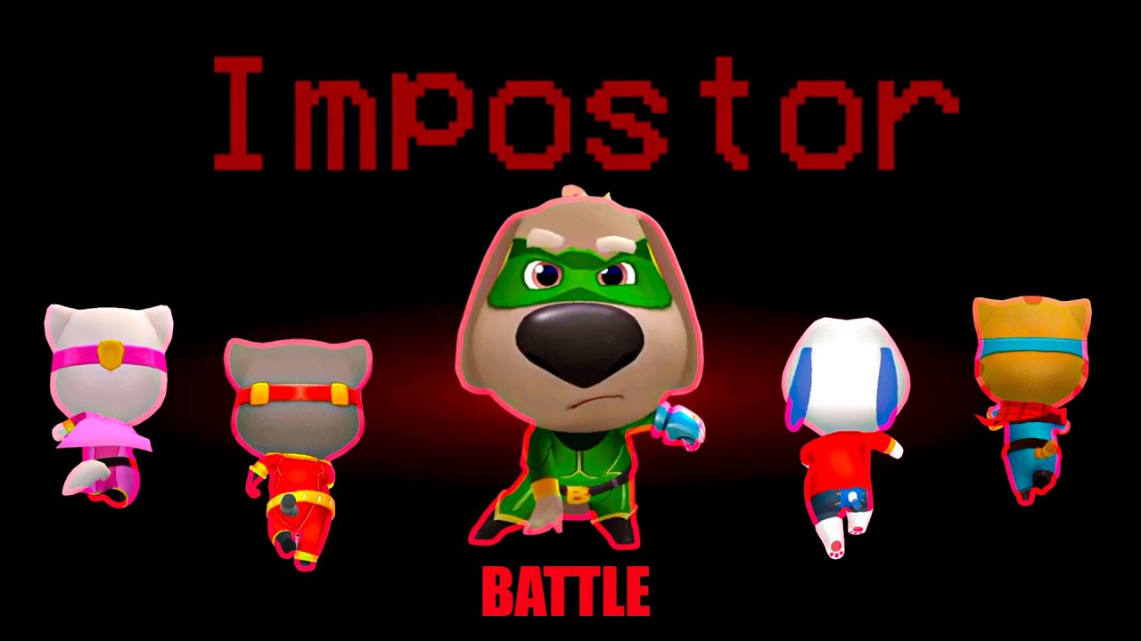 IMPOSTOR BATTLE😡~🚀🚀Talking Tom Hero Dash- AMONG US FUNNY - YouTube