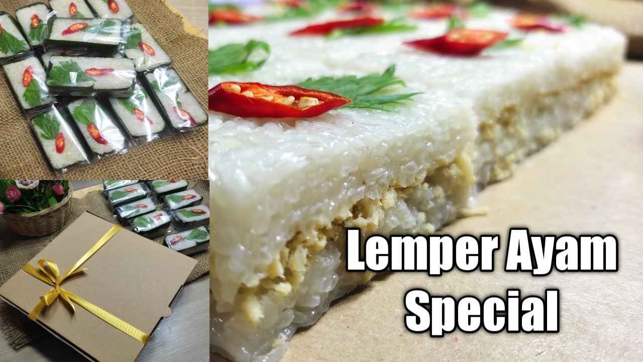 Resep Lemper ayam special praktis cuma pakai loyang - YouTube