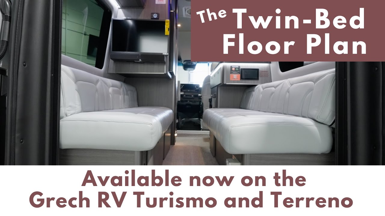 Twin Bed Floorplan on the Grech RV Turismo and Terreno - YouTube