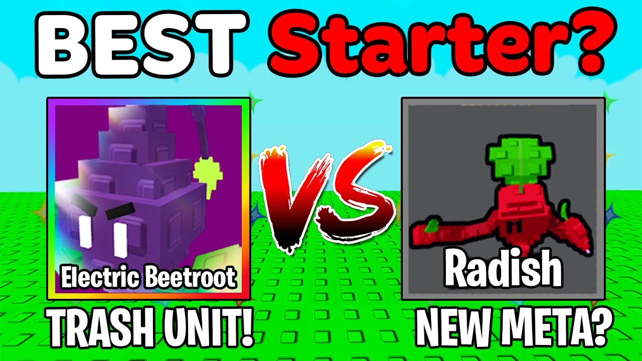 Insanely OP ELECTRIC BEETROOT VS RADISH Who Wins? (Garden Tower Defense ...