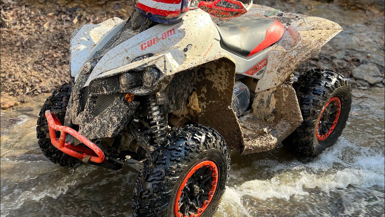 Can Am Renegade and new 2023 Raptor 700R trail riding - YouTube