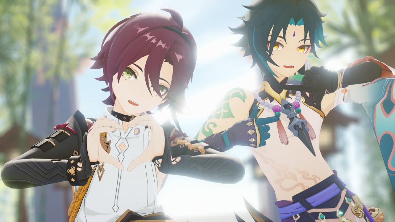 原神 MMD / Genshin Impact MMD 】 Summertime 【 Heizou , Xiao ( 鹿野院平蔵 , 魈 ...