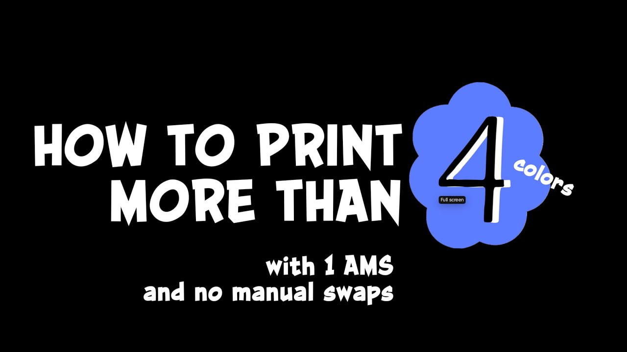 How I 3D Printed 6 Colors with 1 AMS and No Manual Swaps - YouTube