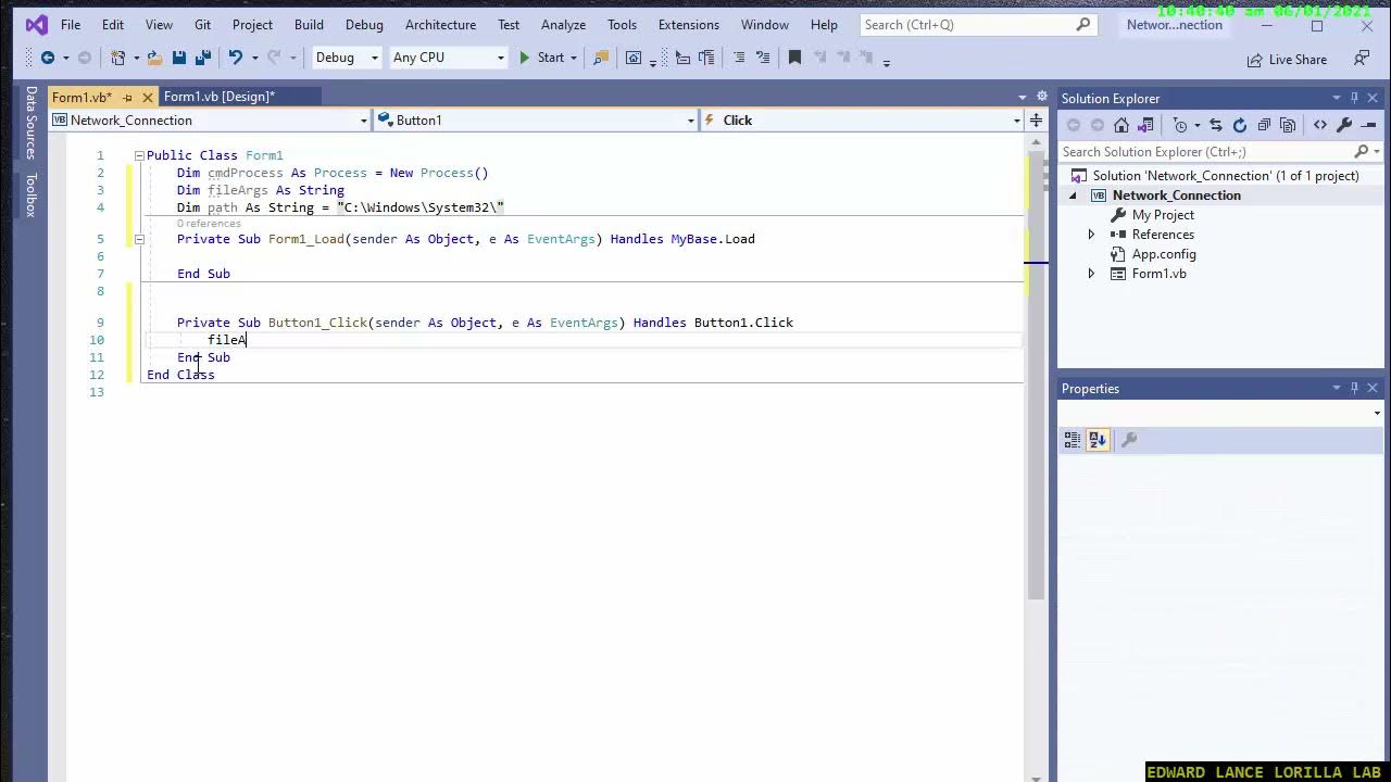 【Visual Studio Visual VB net】Network Connection - YouTube