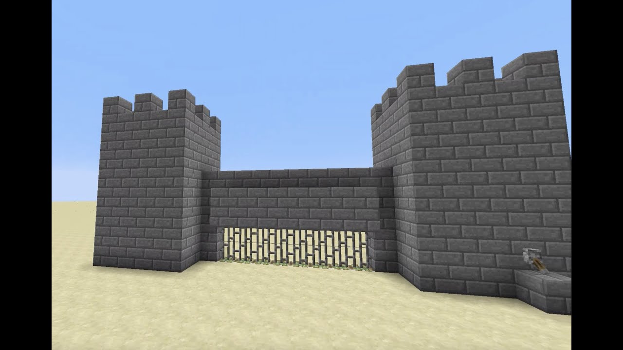 Redstone Castle Gate for Minecraft / Burgtor [iRedstone App] - YouTube