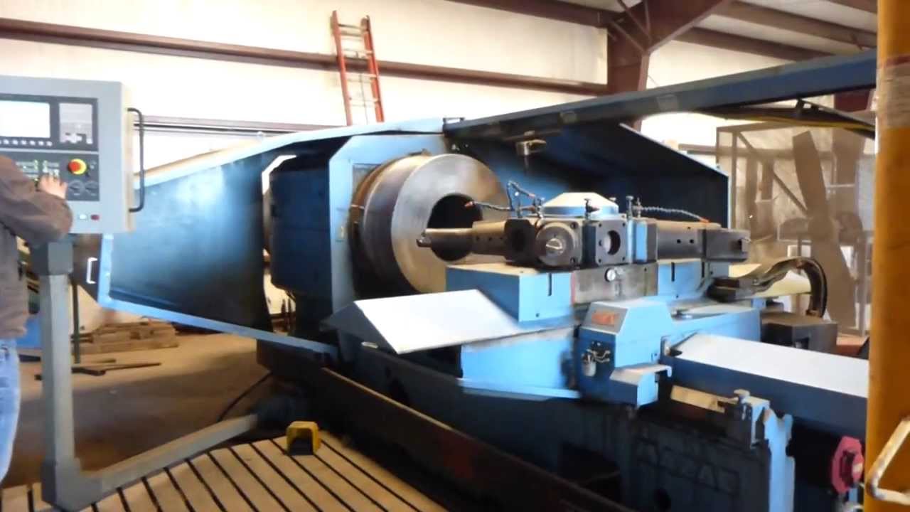 Mazak Model Powermaster 14" Big Bore CNC Chucker AssetExchange - YouTube