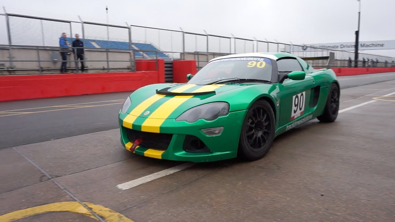 Testing a Lotus Europa race car at Donington Park circuit - YouTube