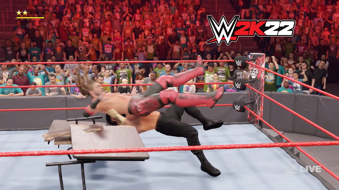 Roman Reigns GERMAN Suplex Through The Table - WWE 2K22 - YouTube