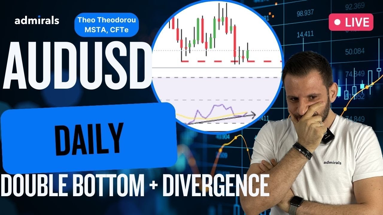⏰LIVE TRADING | AUDUSD 📉 Double Bottom + DIVERGENCE - YouTube