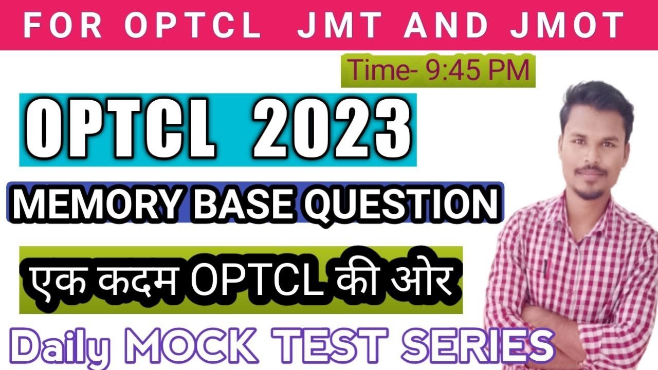 OPTCL JMOT mock test || OPTCL JMT Mock test - YouTube