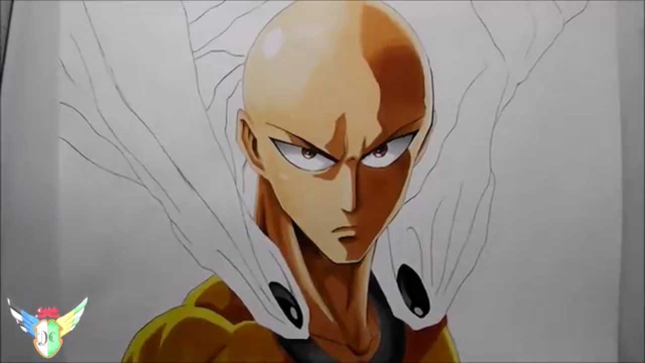Speed Drawing Saitama from OnePunch-Man サイタマ - YouTube
