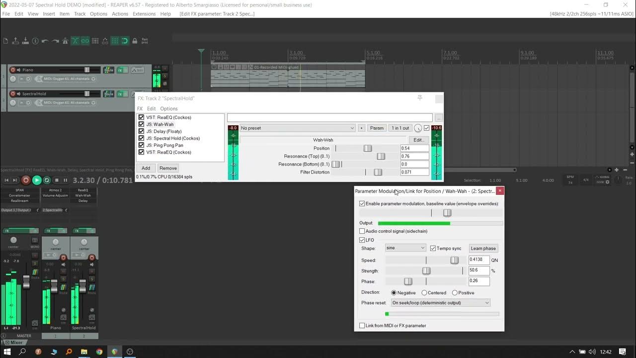 REAPER How to create atmospheres with JS: Spectral Hold (and other ...