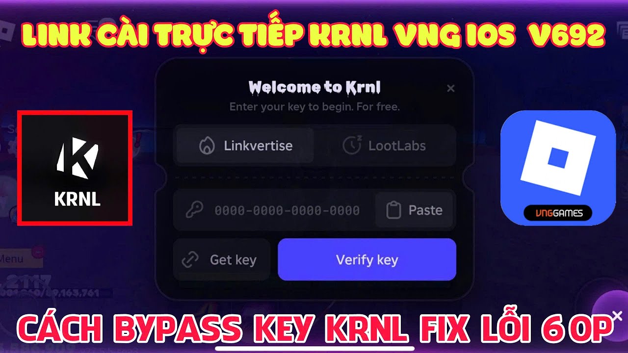 Link Cài Trực Tiếp KRNL VNG IOS V692 Không Cần Esign - Cách Bypass Key ...