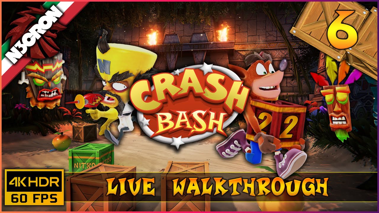 Crash Bash 🧱 RetroArch 💣 Gameplay ITA #6 ️ LIVE WALKTHROUGH [4K 60 FPS ...