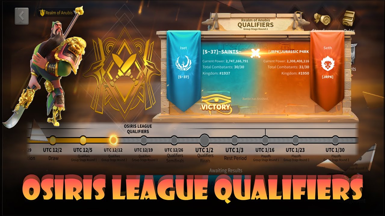 Osiris League - Realm of Anubis Division 26 - S37 vs JRPK (Rise of ...