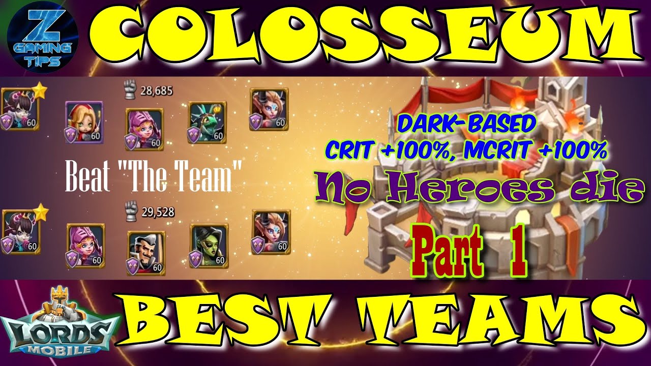 Best Colosseum Team (Dark Based, CRIT +100%, MCRIT +100%) - Part 1 ...
