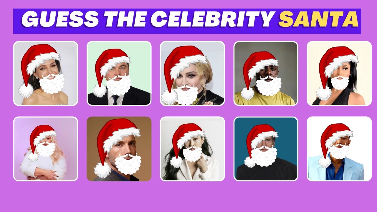 Guess the Celebrity Santa | Ultimate celebrity Quiz 2024 - YouTube