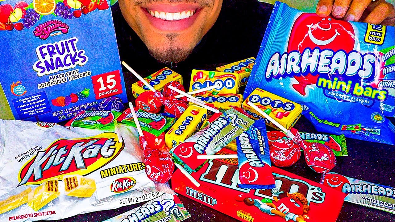 ASMR EATING CANDY NO TALKING MUKBANG JERRY FOOD TREATS PARTY THEME ...