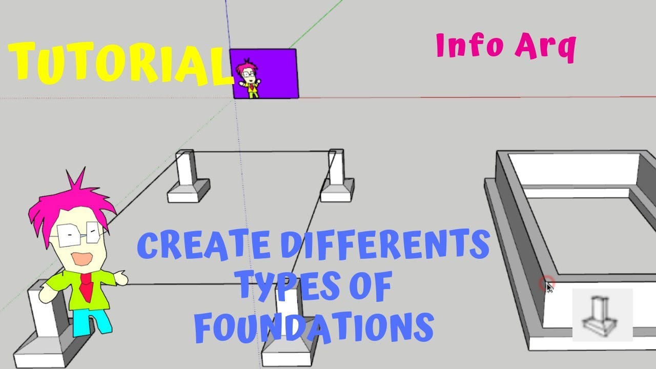 Create differents types of foundations / 1001bit plugin SketchUp - YouTube
