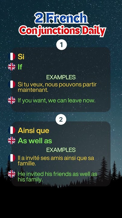 Learn 2 French Conjunctions Daily | Bilingual Lessons with Audio ...