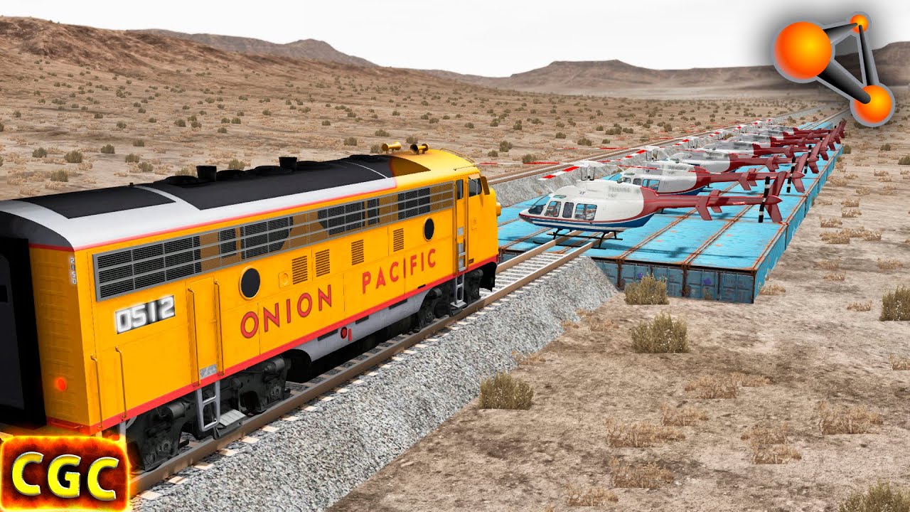 Train Smashes through destructible objects #16 BeamNG Drive - YouTube