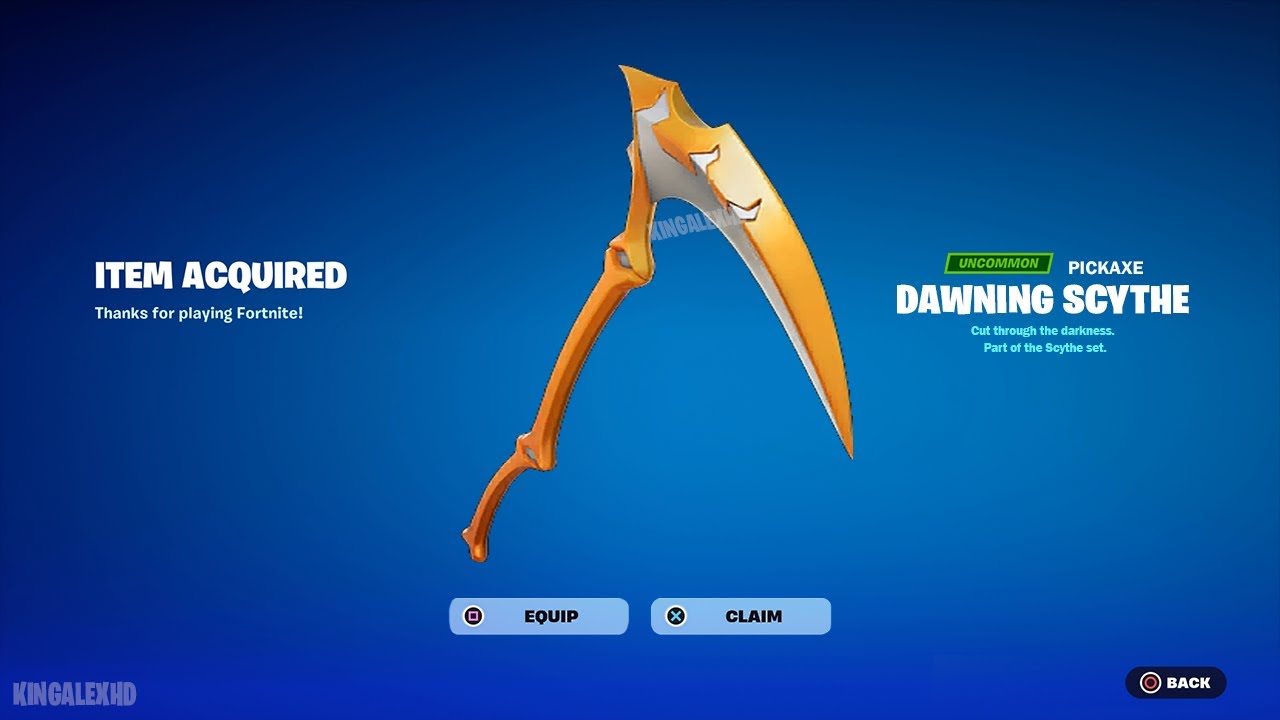 How To Get Dawning Scythe Pickaxe NOW FREE In Fortnite! (Dawning Scythe ...