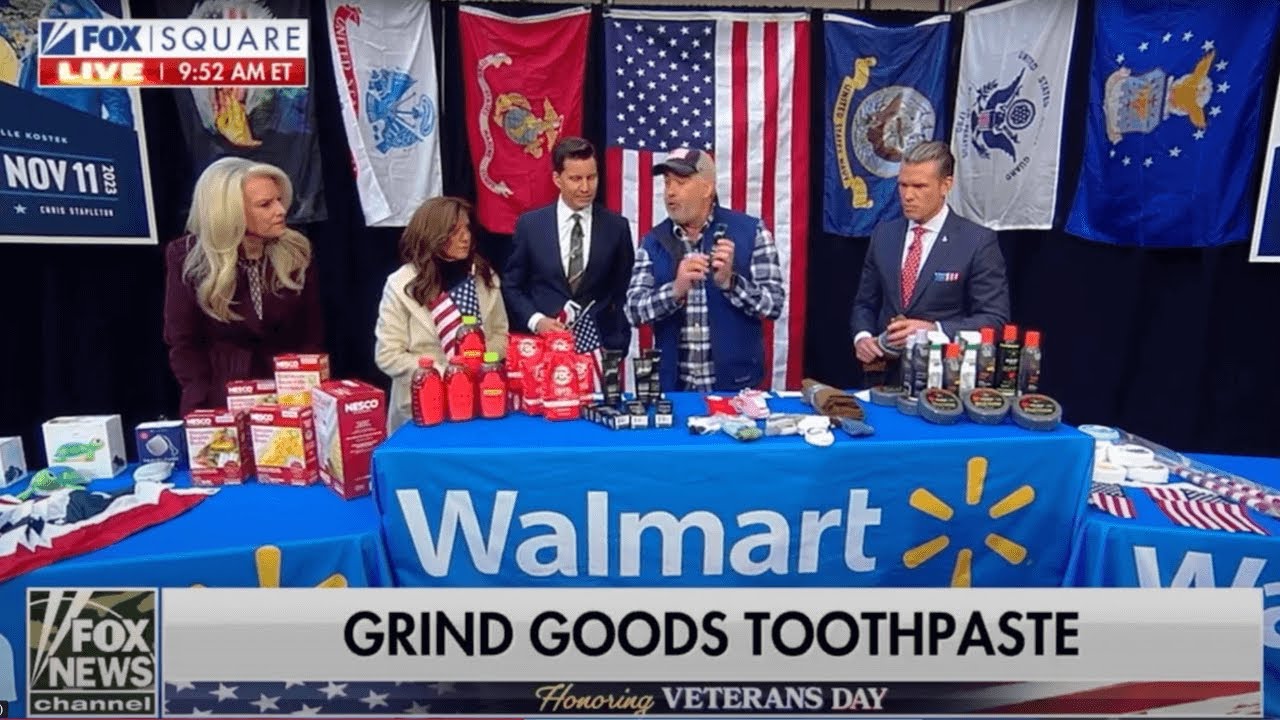 Veteran's Day with WALMART on FOX Featuring GRIND Toothpaste - YouTube