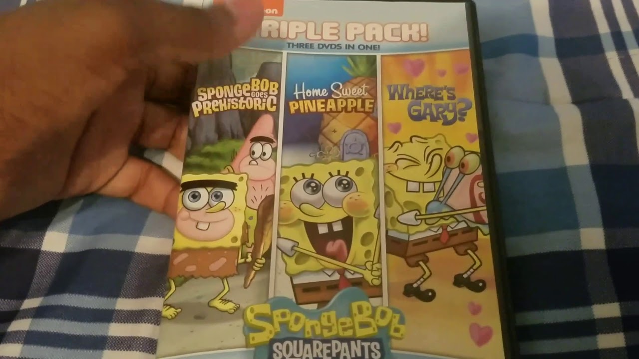 Spongebob Squarepants triple pack dvd unboxing - YouTube