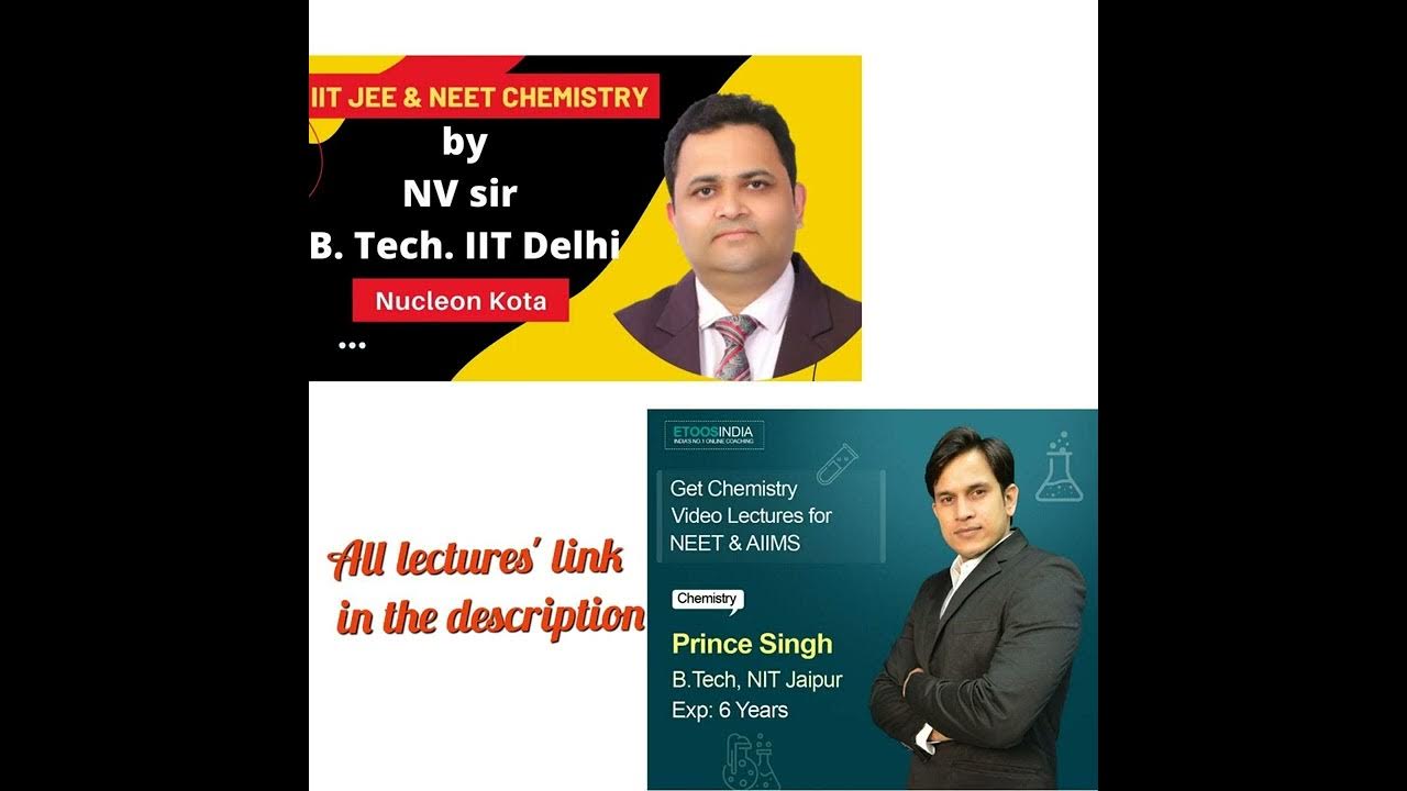 Prince sir and NV sir lectures' link | Inorganic and Physical chemistry | link is in the ...