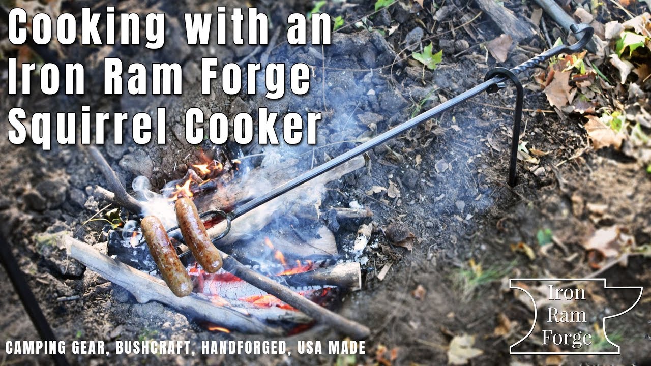 Cooking with a Handforged Squirrel Cooker- Iron Ram Forge, USA made ...